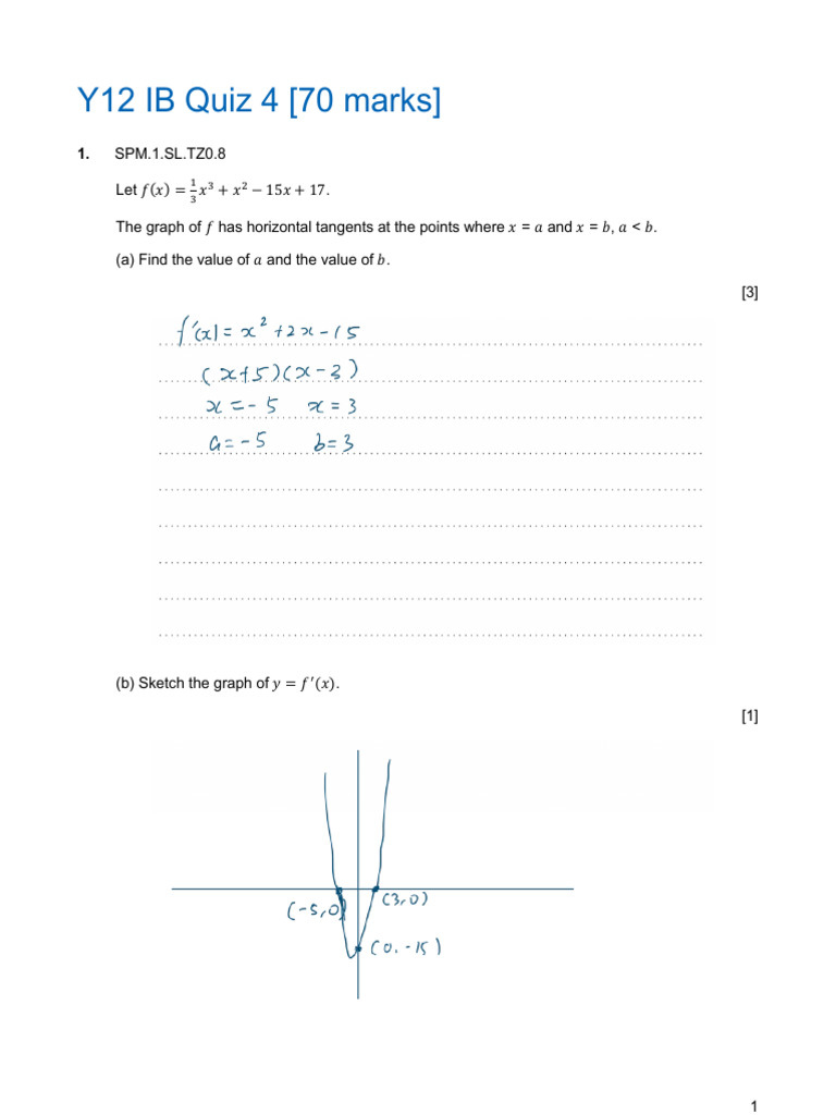 Y12_IB_Quiz_4 | PDF
