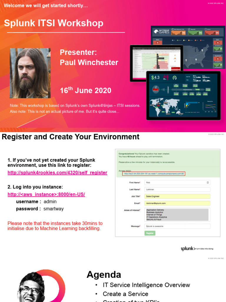 Splunk ITSI Workshop Guide | PDF | Predictive Analytics | Analytics