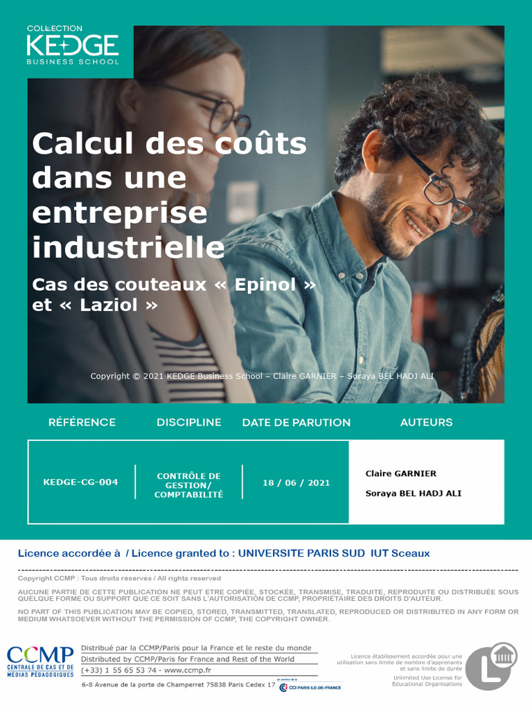 KEDGE CG 004 - Enonce | PDF