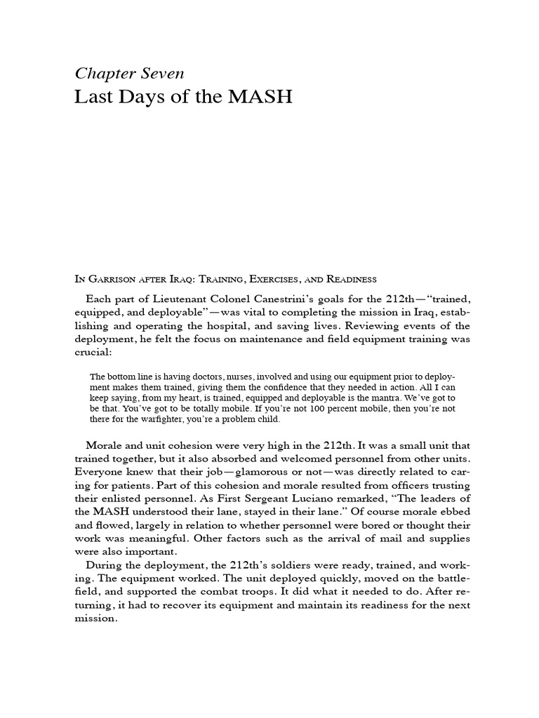 MASH CH 7 | PDF | Surgery | Physician
