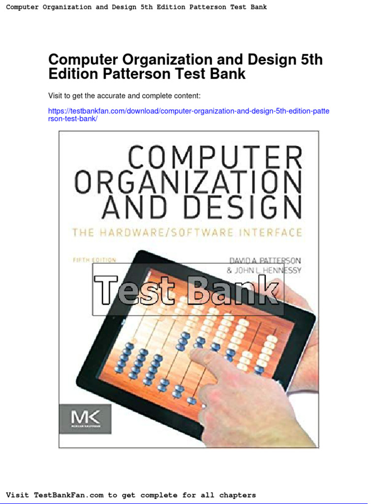 Full Download Computer Organization and Design 5th Edition Patterson ...