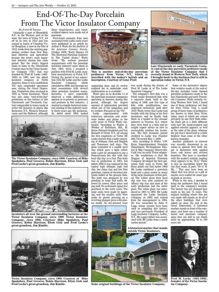 Victor Insulator Company History | PDF | Art