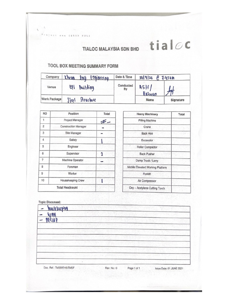 Tialoc Malaysia SDN BHD | PDF