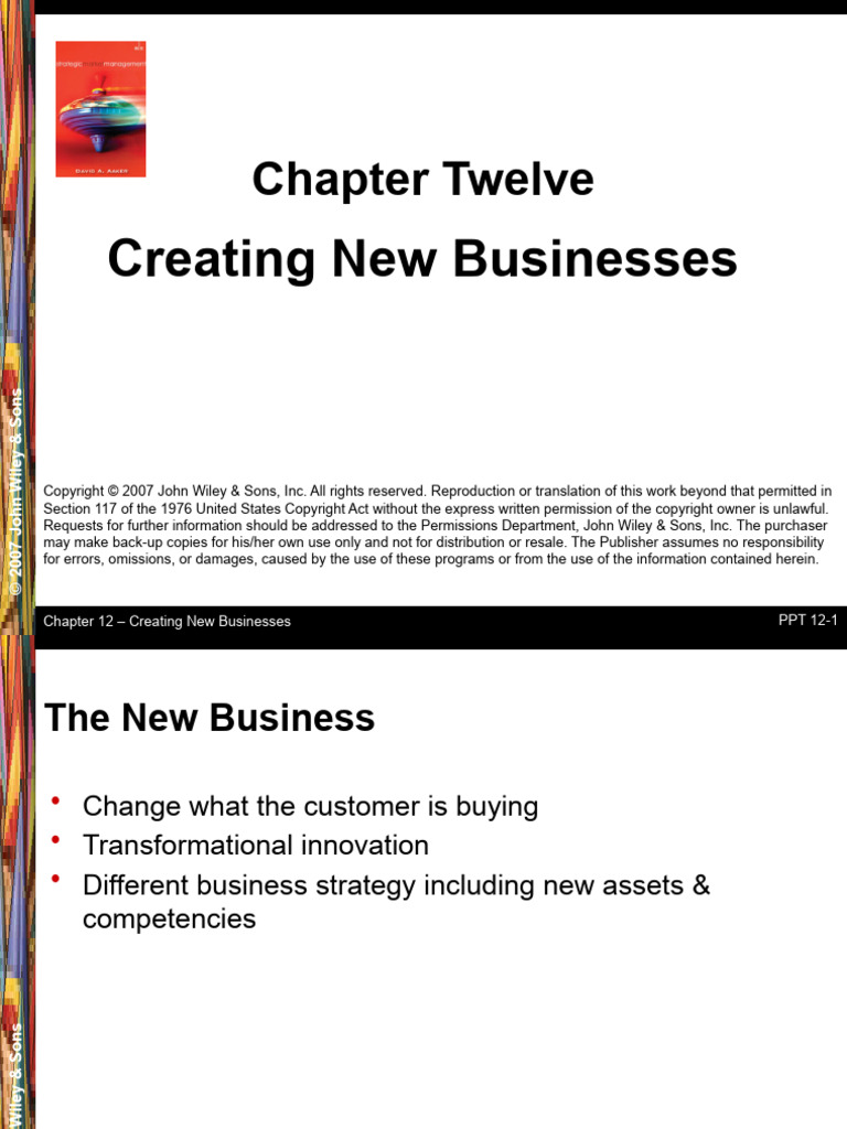 Creating New Business | PDF | Financial Economics | Financial Markets