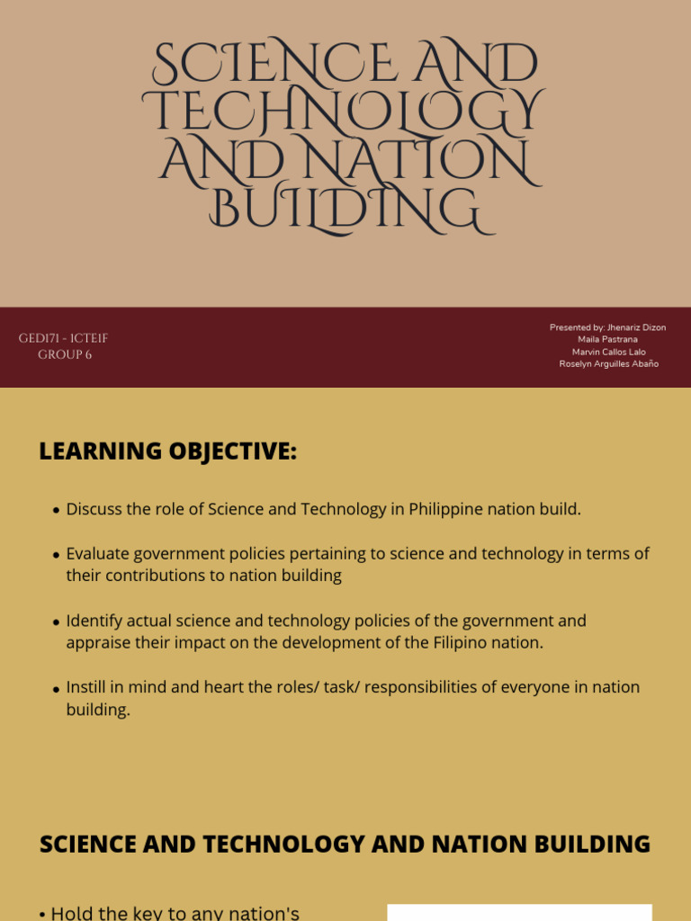 Science and Technology and Nation Building | PDF