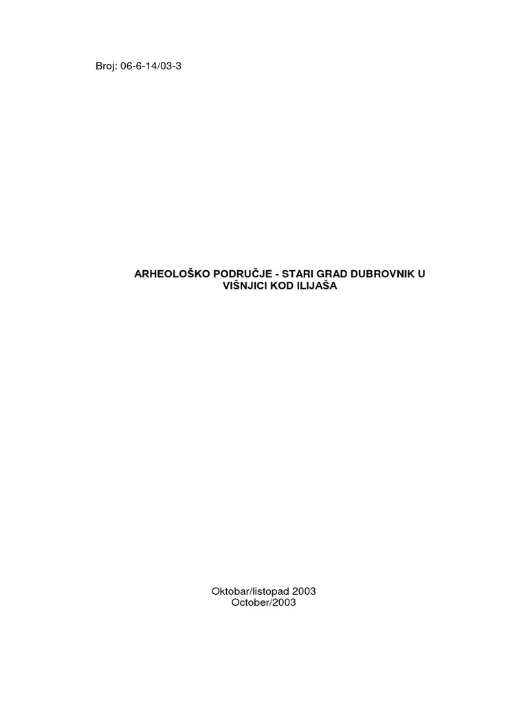 Ilijas - Stari Grad DubrovnikHR | PDF