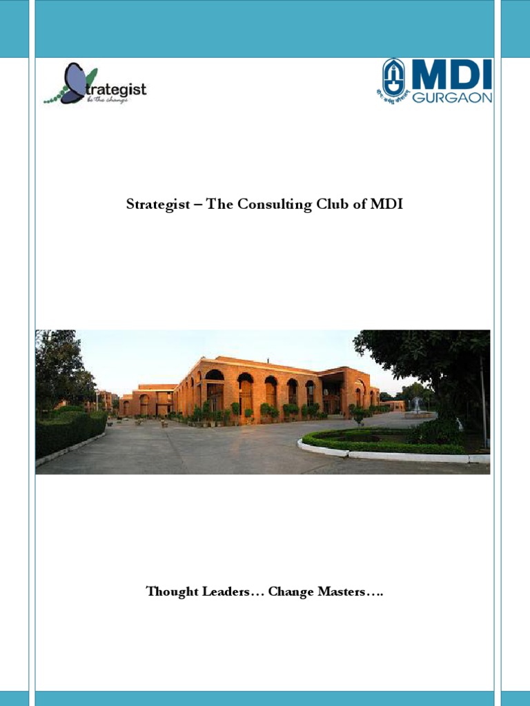 Providing Strategic Consulting Services: An Overview of MDI's ...