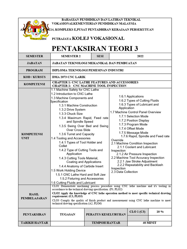 pb3 Lathe (Syah) | PDF