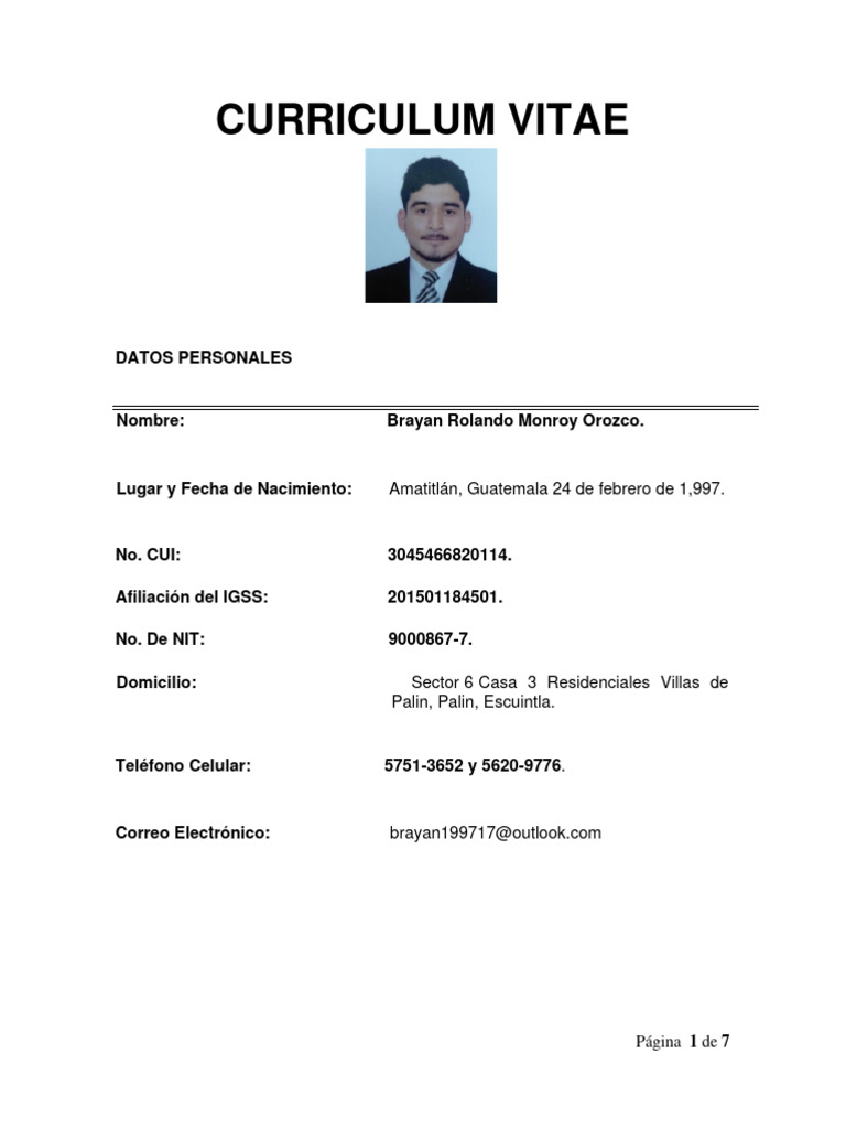 CV de Brayan Monroy Actualizado | PDF | Soporte técnico | Informática