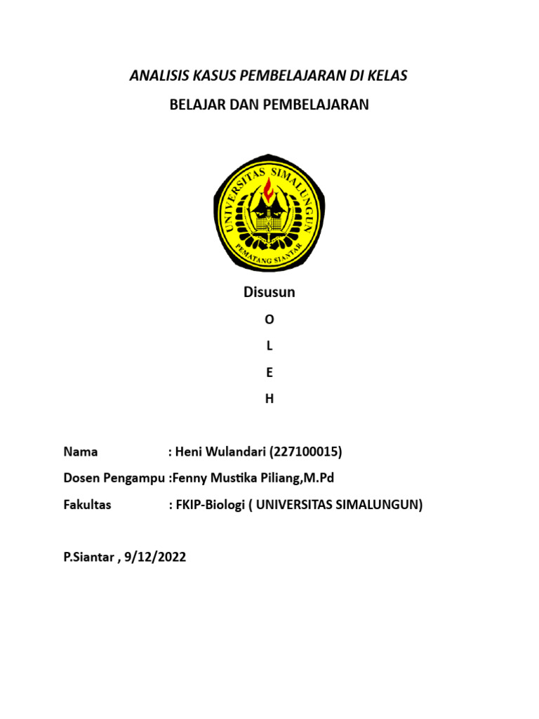 BELAJAR DAN PEMBELAJARAN Tugas | PDF | Seni & Disiplin Bahasa
