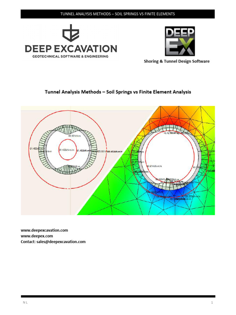 Tunnel Analysis Methods-Soil-SpringVsFEA | PDF | Finite Element Method | Tunnel