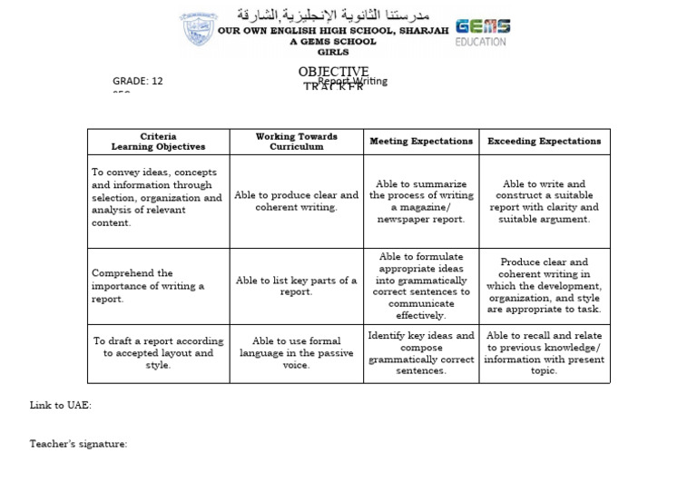 Grade 12 Report Writing Guide | PDF | Career & Growth