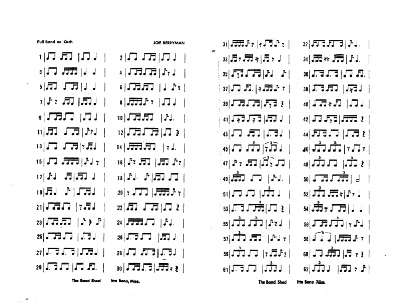 Berryman Rhythm Studies | PDF