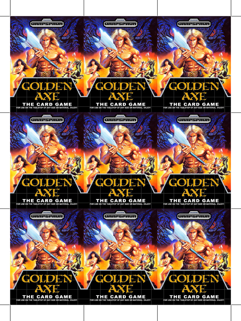 Golden Axe Card Game Backs | PDF