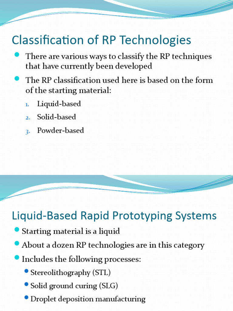 Liquid-Based RP & Stereolithography | PDF | Physical Chemistry ...
