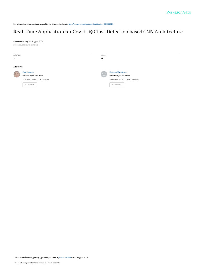 CNN for COVID-19 Detection | PDF | Cybernetics | Computational Neuroscience