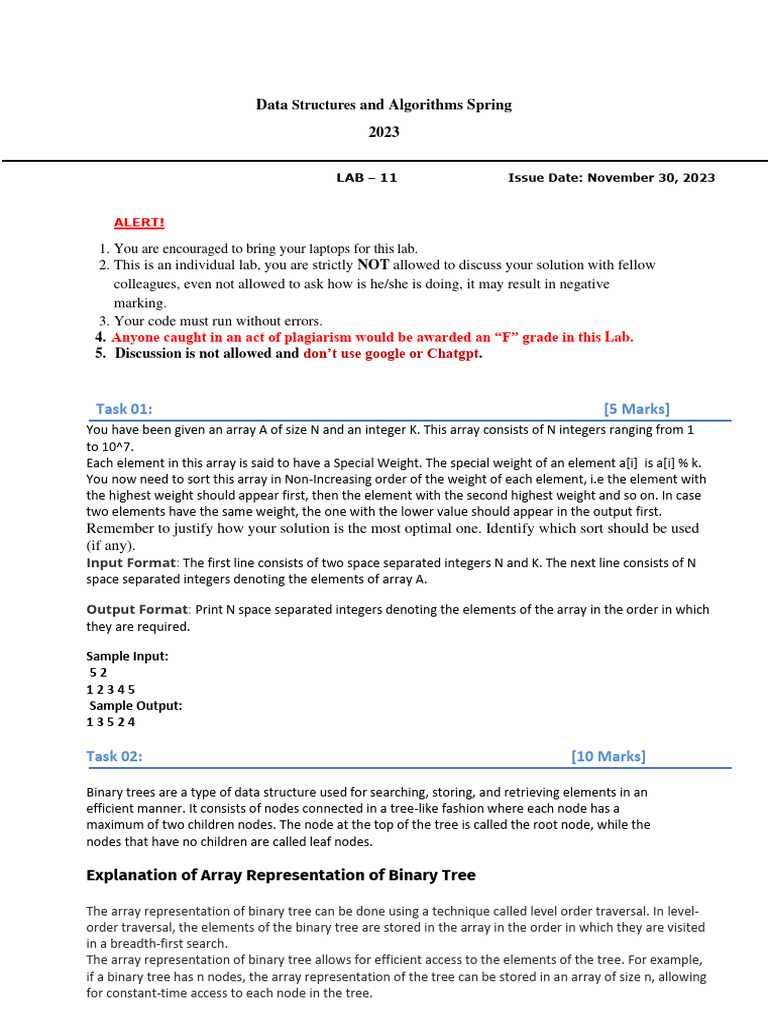 Lab 11 | PDF | Teaching Methods & Materials