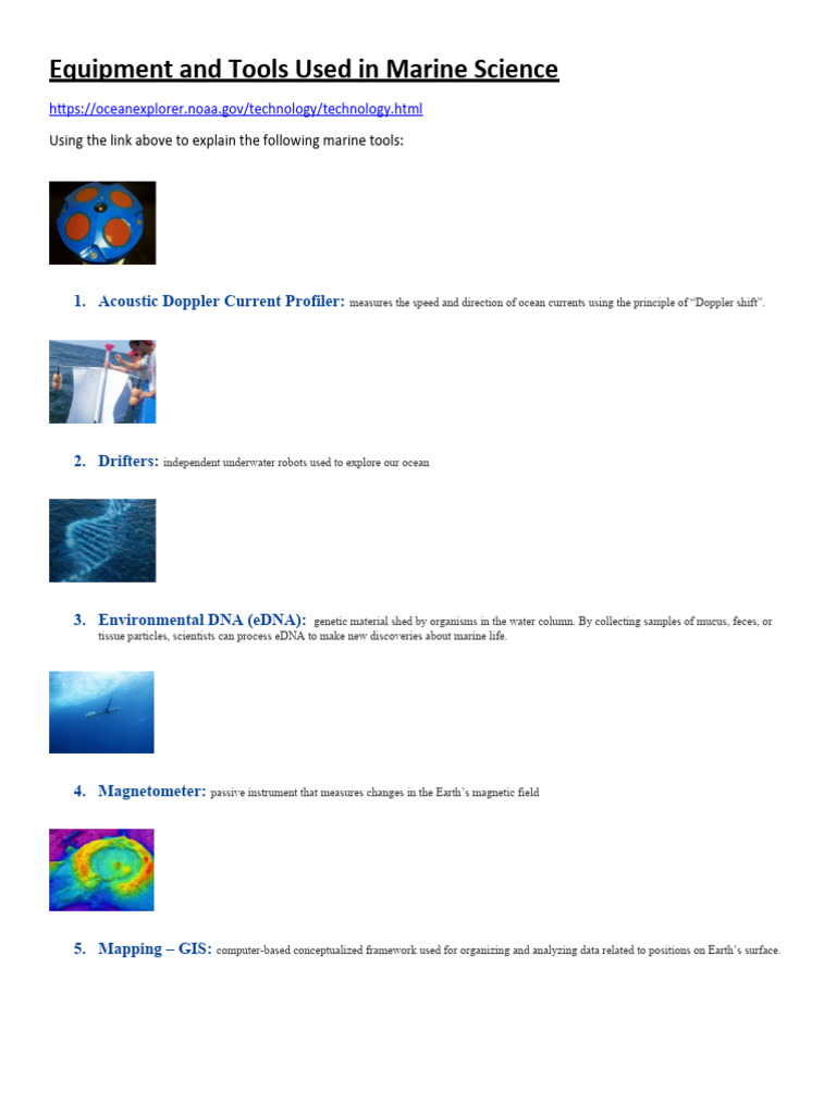 Equipment and Tools Used in Marine Science | PDF | Sonar | Scuba Diving