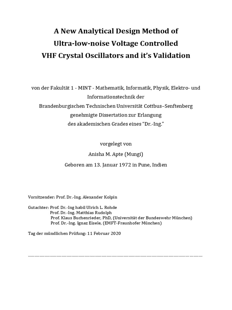 Anisha Apte | PDF | Electronic Oscillator | Piezoelectricity