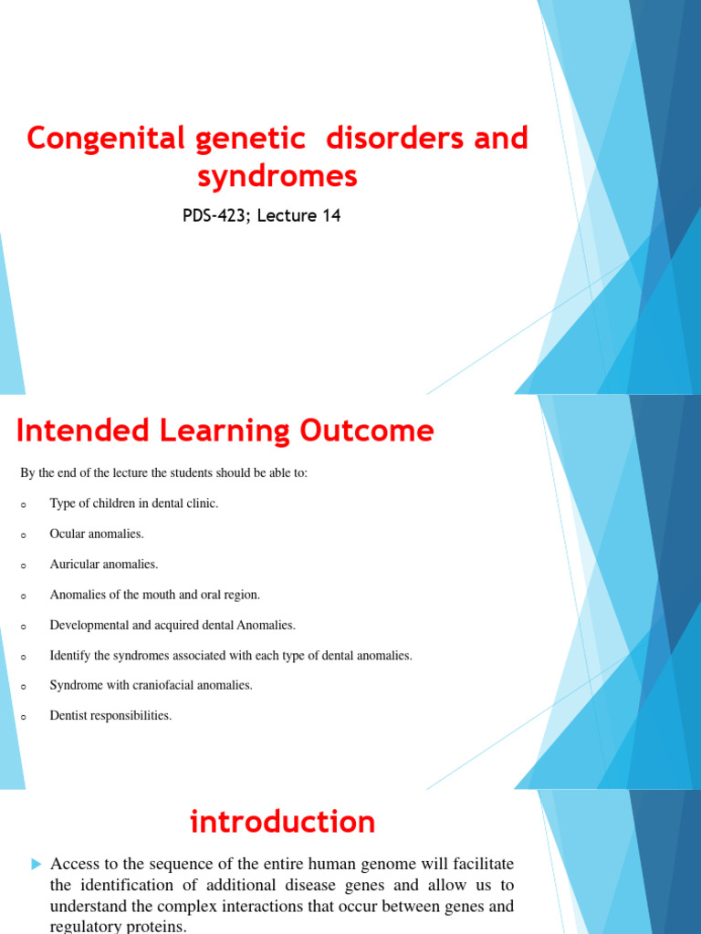 Genetic Disorders And Syndromes Pdf Tooth Enamel Human Tooth