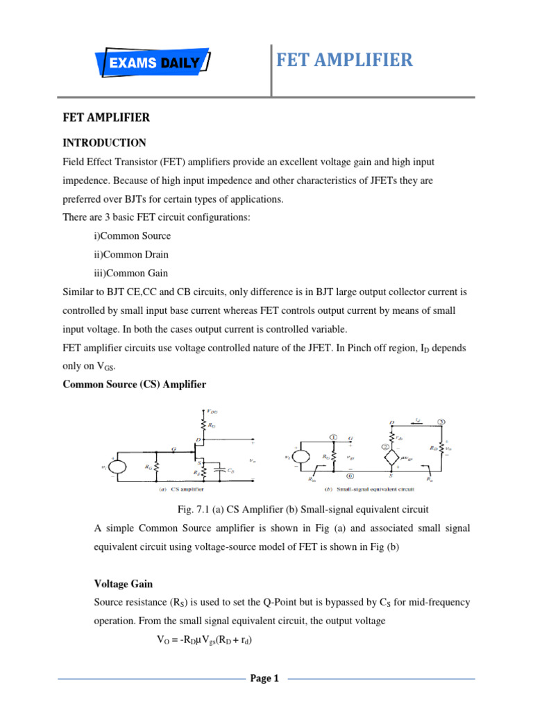 Fet Amplifier | PDF