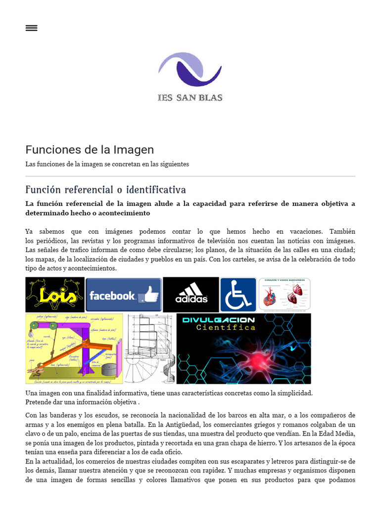 Funciones de La Imagen - Página Jimdo de Culturaaudiovisualsanblas ...