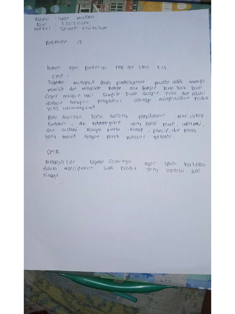 Telaah p13 Irfan Mustofa 22020014 | PDF