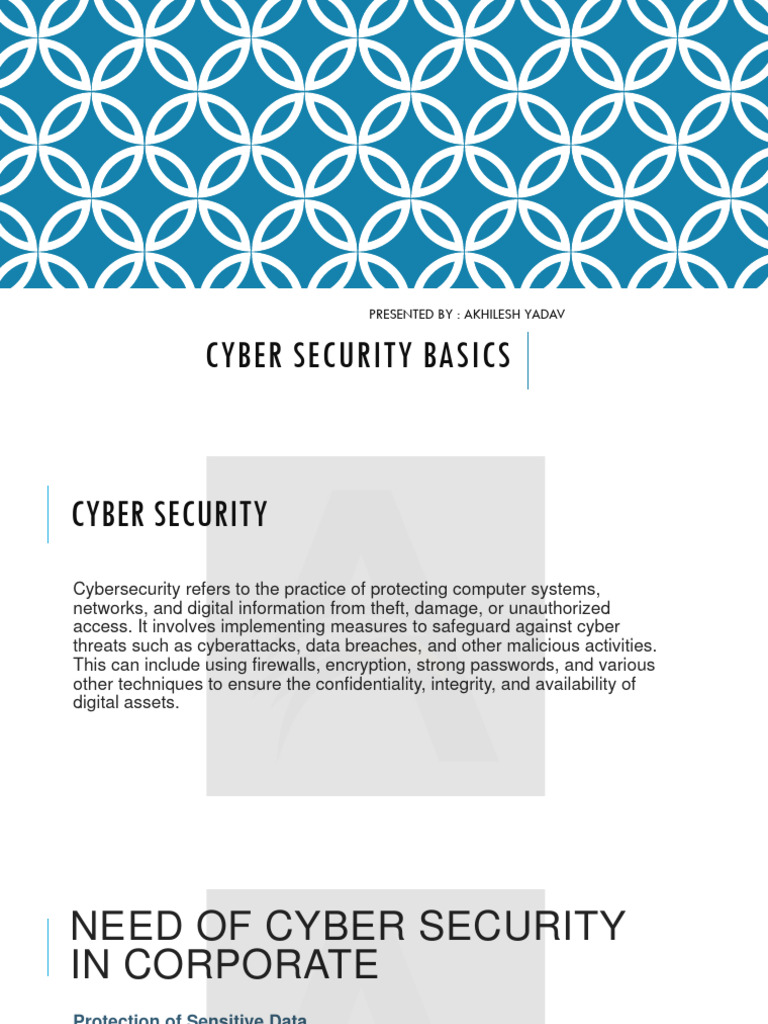 Cyber Security Basics | PDF | Finance & Money Management | Computers