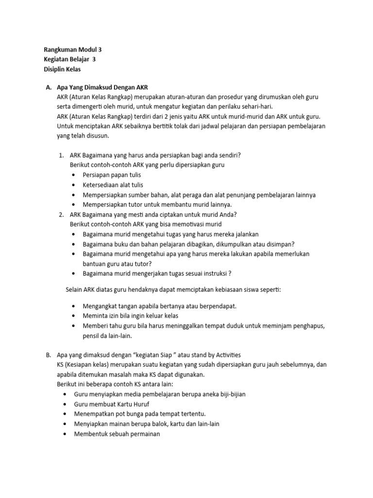 Rangkuman PKR Modul 3 KB 3 | PDF