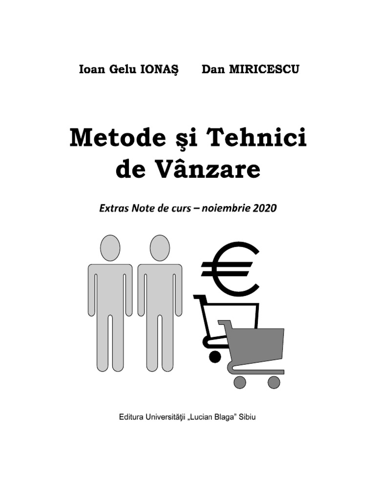 Metode si tehnici de vanzare - extras 2020 | PDF
