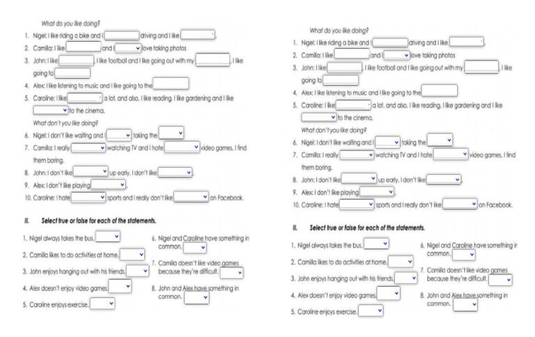 Listening Likes Dislikes | PDF