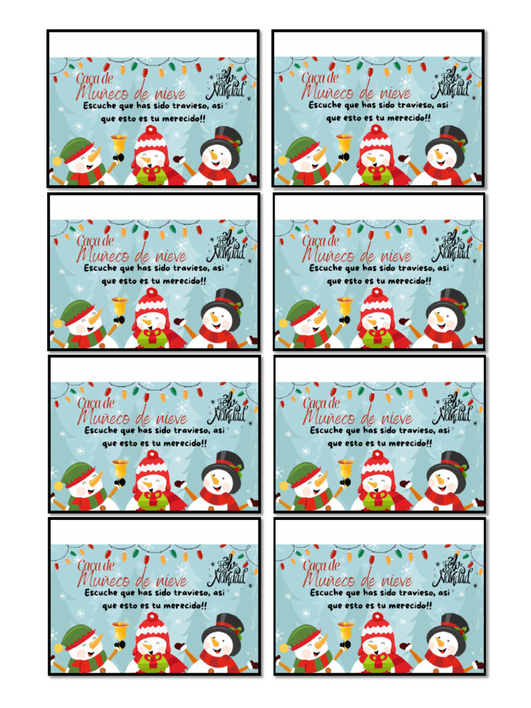 Etiquetas Mono Nieve | PDF