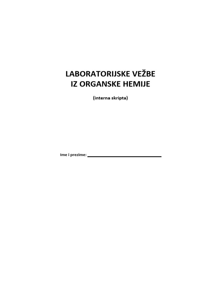 Hemija II PT Vezbe Organska Hemija 2012 | PDF