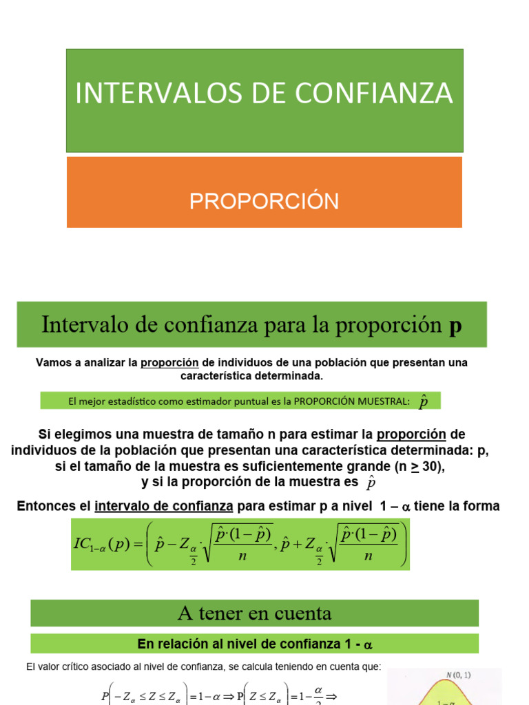 Intervalos de Confianza para Proporcion | PDF