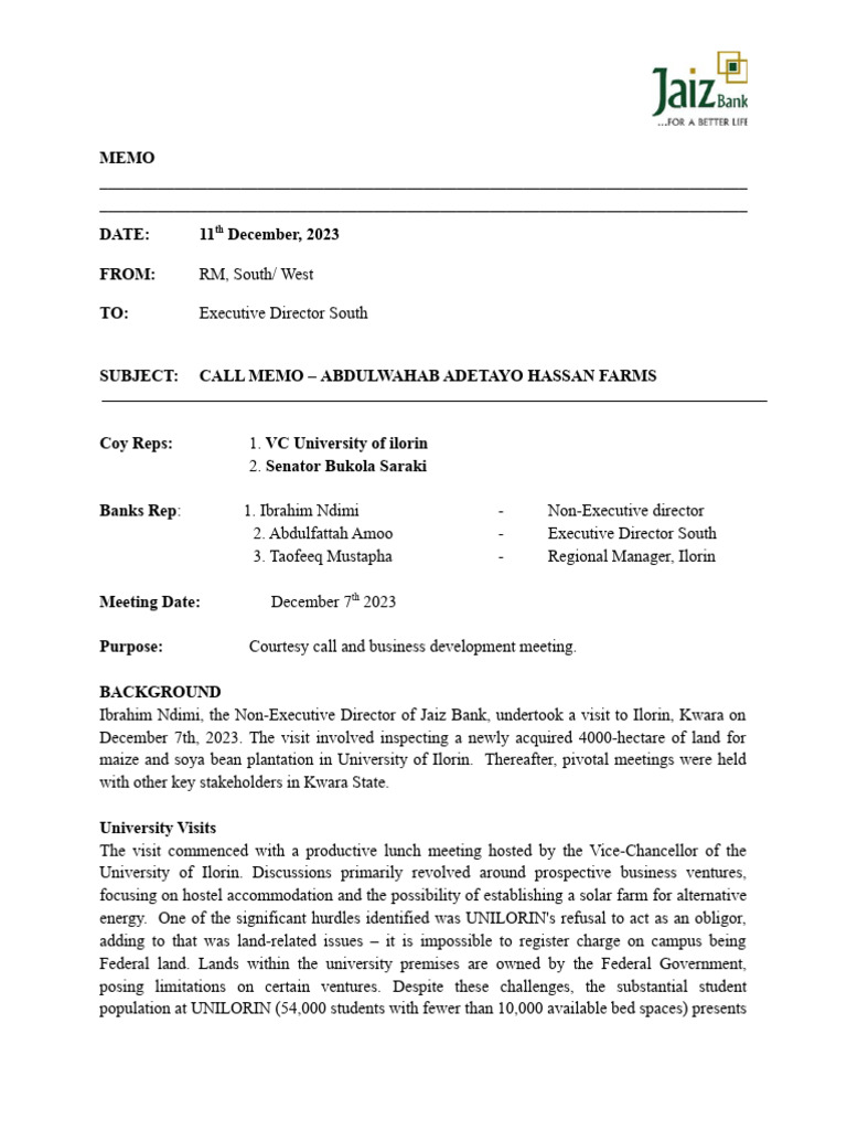 CALL MEMO RM | PDF | Economies