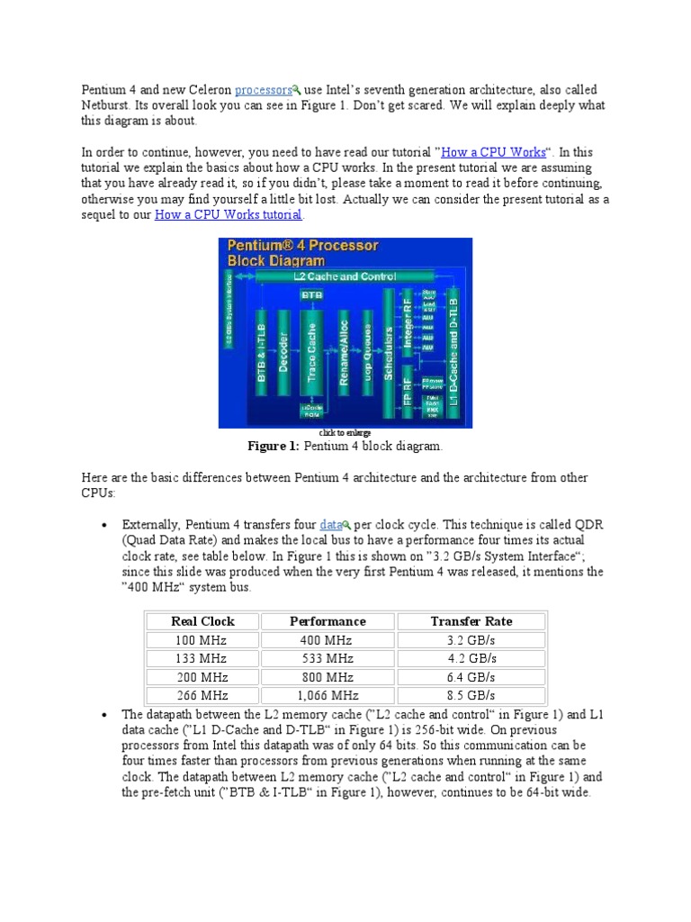 Pentium 4 | PDF | Cpu Cache | Instruction Set