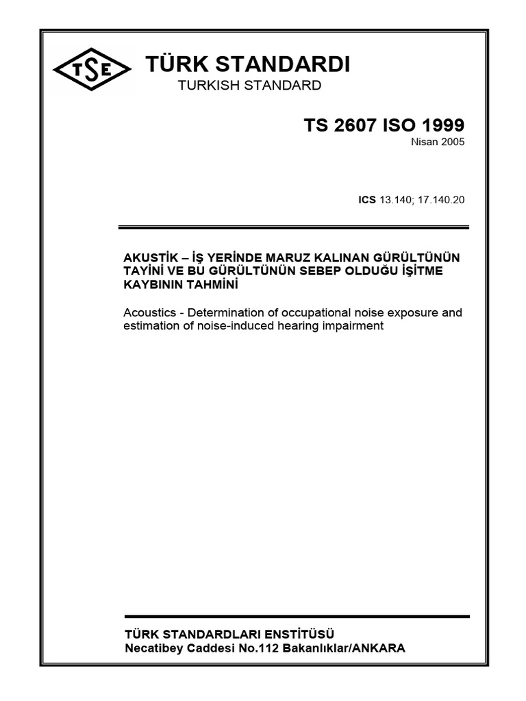 TS 2607 Iso 1999 | PDF