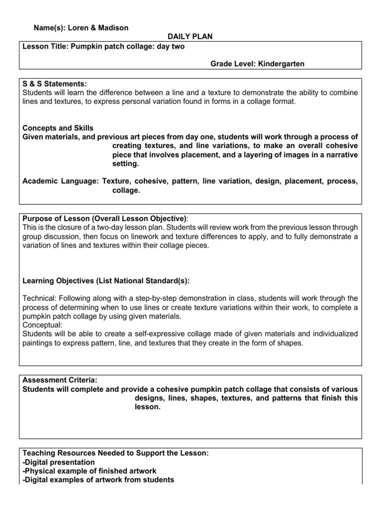 Lesson Day 4 - Final Draft | PDF