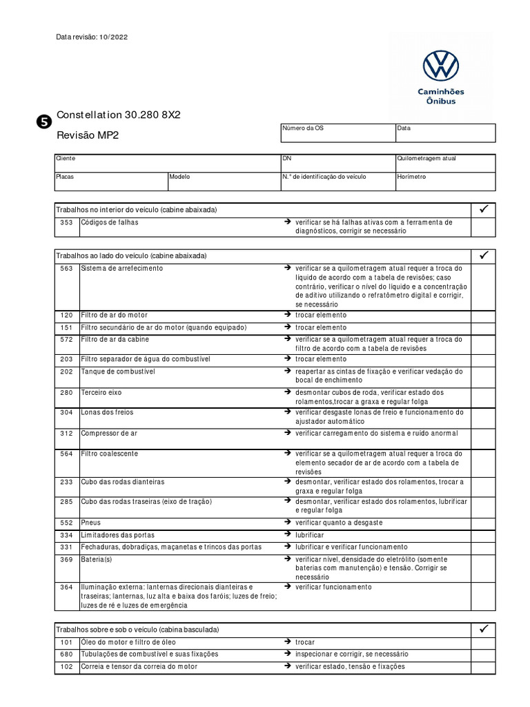 30.280 Check List MP2 | PDF