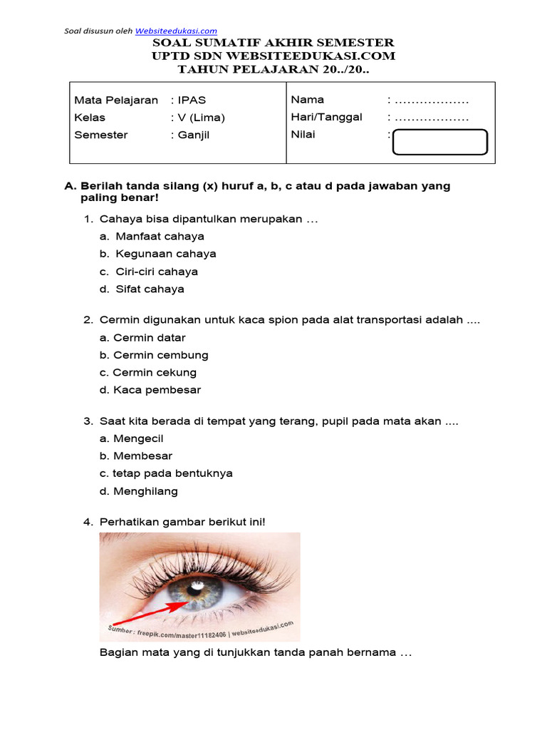 Soal SAS IPAS Kelas 5 | PDF