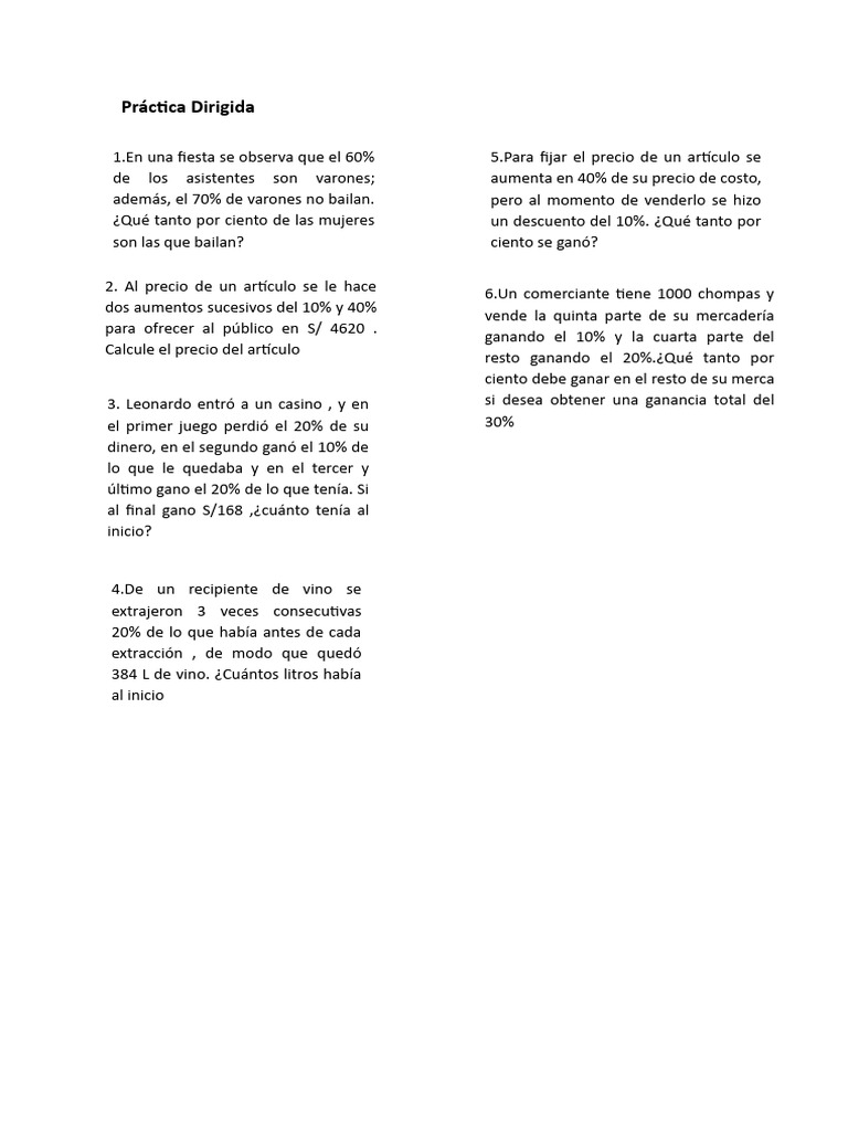 Práctica Dirigida | PDF