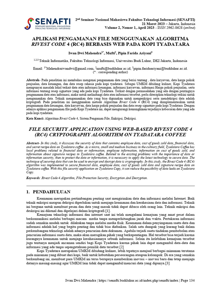 Aplikasi Pengamanan File Menggunakan Algoritma Rivest Code4 (Rc4 ...