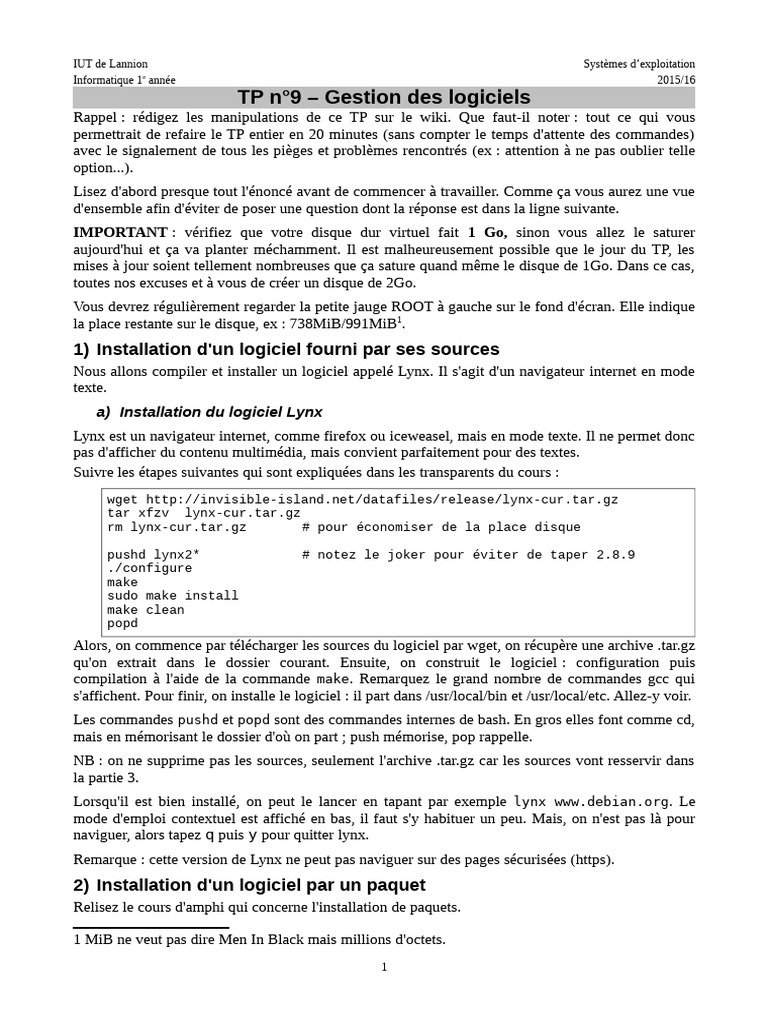 SYS1A1516-TP N°09 | PDF | Ordinateurs | Technologie et ingénierie