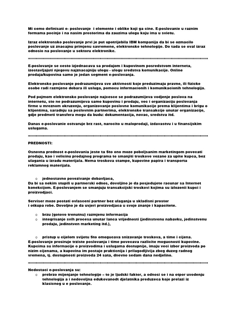 E Poslovanje | PDF