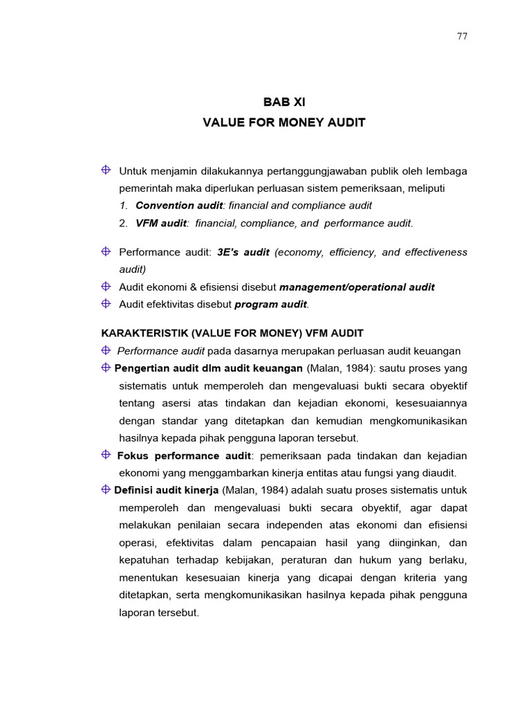 Audit Value for Money: Efektivitas dan Efisiensi | PDF