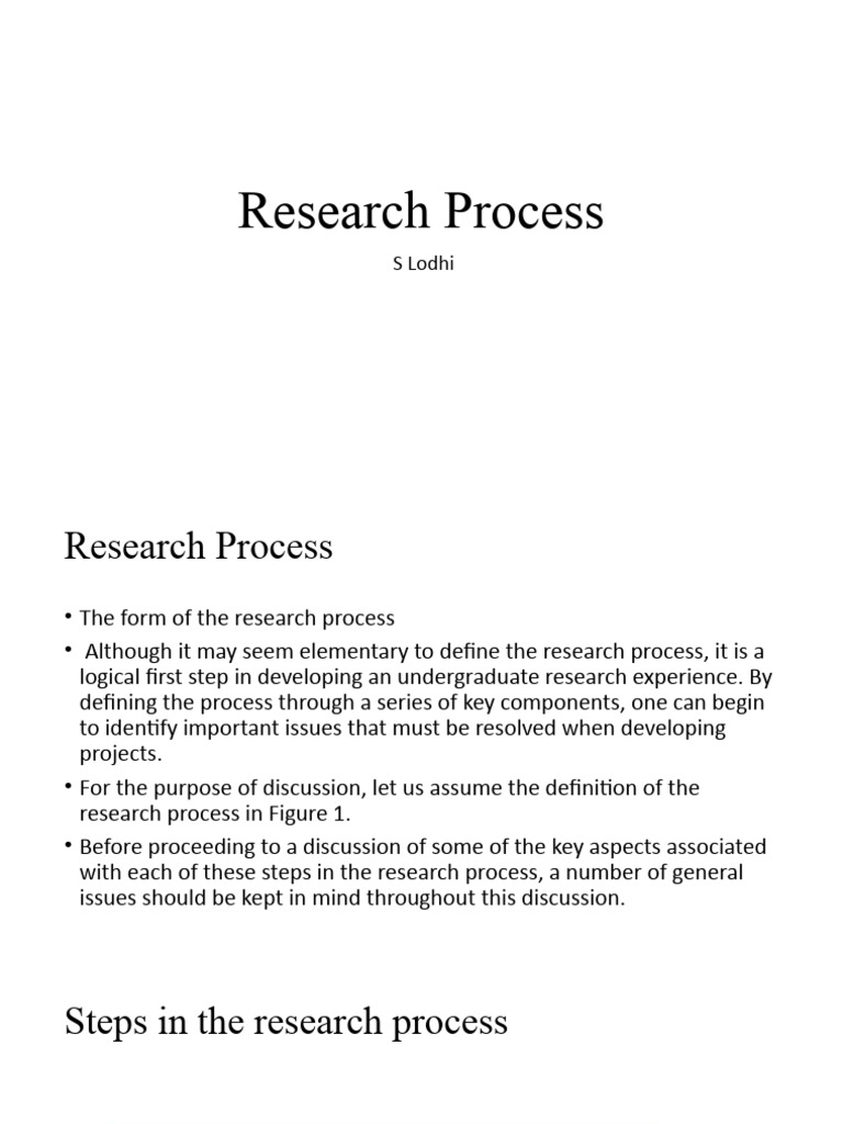 Research Process | PDF | Economics | Scientific Method