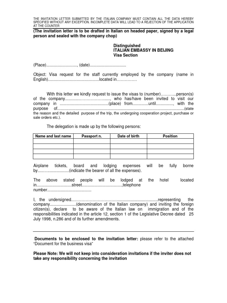 Business Invitation English 141219 0 0 | PDF | Travel Visa ...