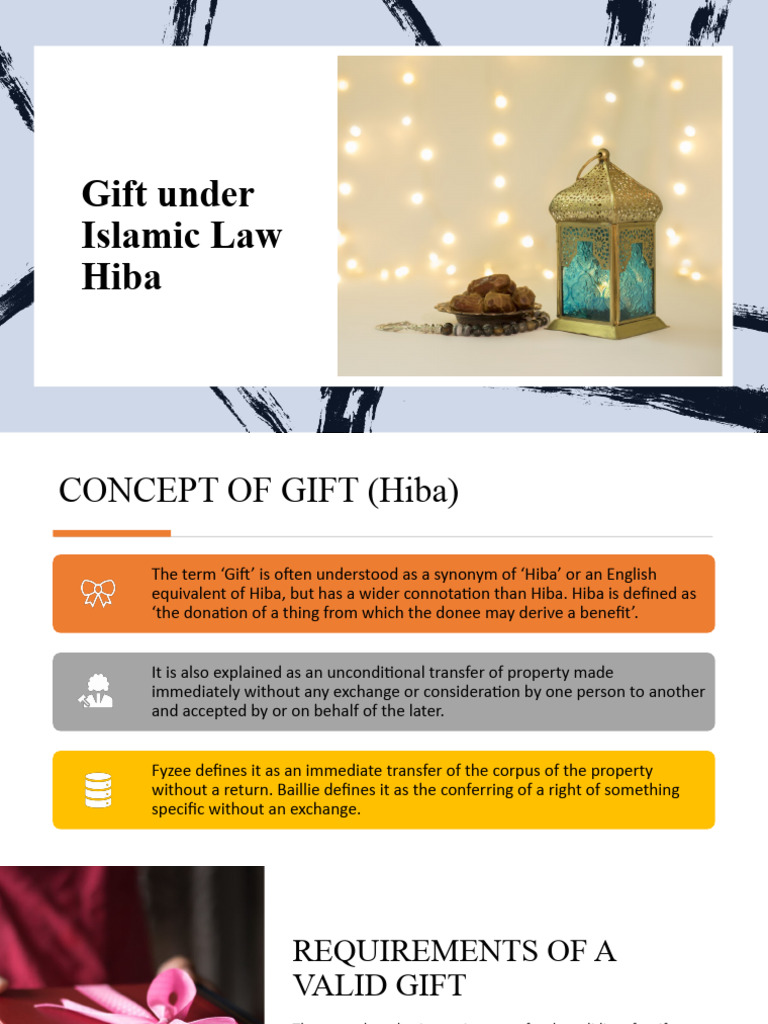 Hiba - Gift Under Islamic Law | PDF | Property | Sharia