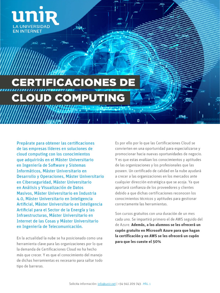 Certifica C I Ones | PDF | Computación en la nube | Microsoft Azure