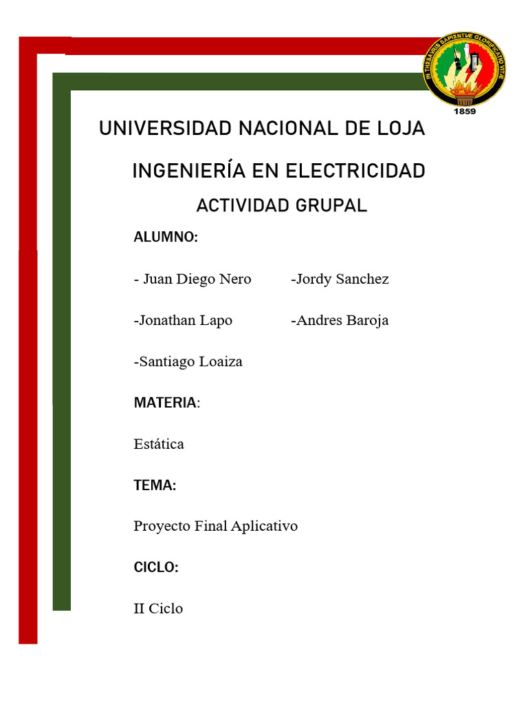 ESTÁTICA informe final puente (1) | PDF | Braguero | Ingeniería mecánica